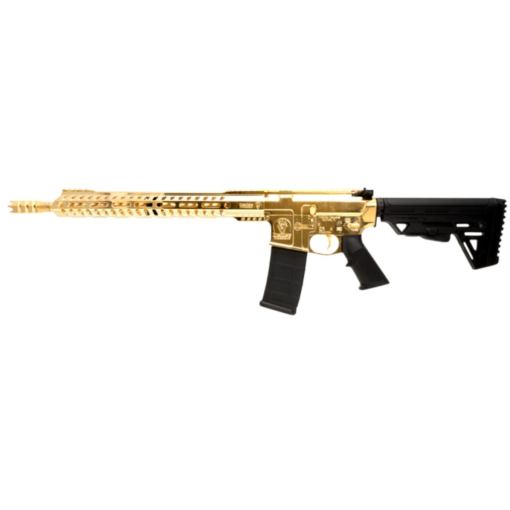 24K GOLD PF-15 16" Rifle (556) - Premiere Firearms